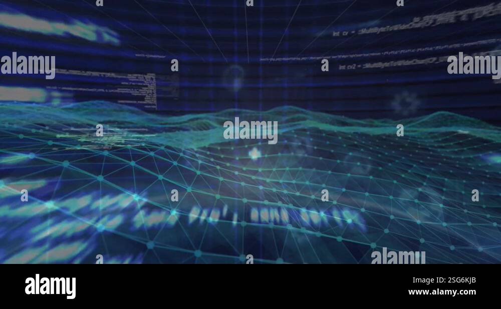 Animation of data processing over shapes Stock Video Footage - Alamy