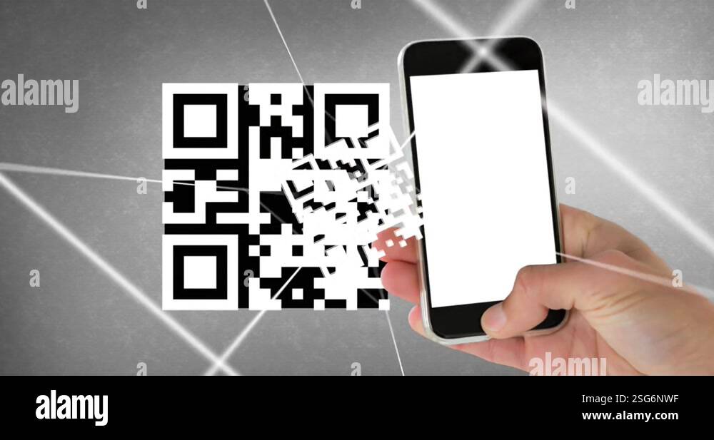 Animation of qr code and qr code scanning on smartphone Stock Video ...