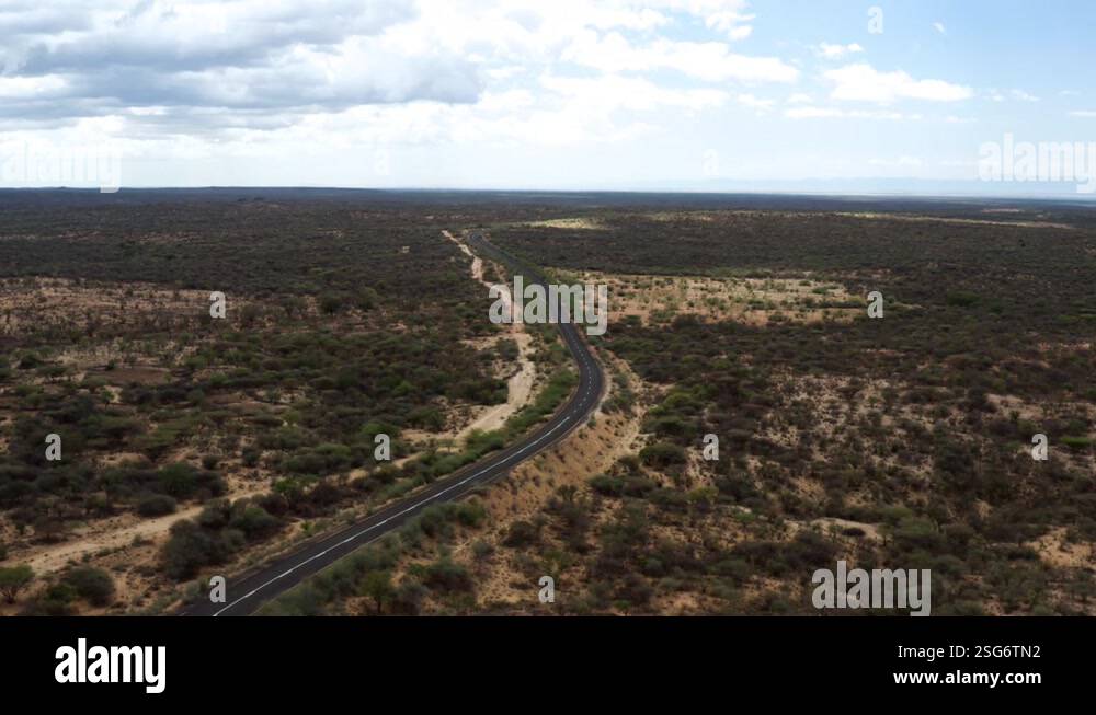 Desolate Asphalt Road In Remote Countryside Of Omo Valley, Ethiopia ...