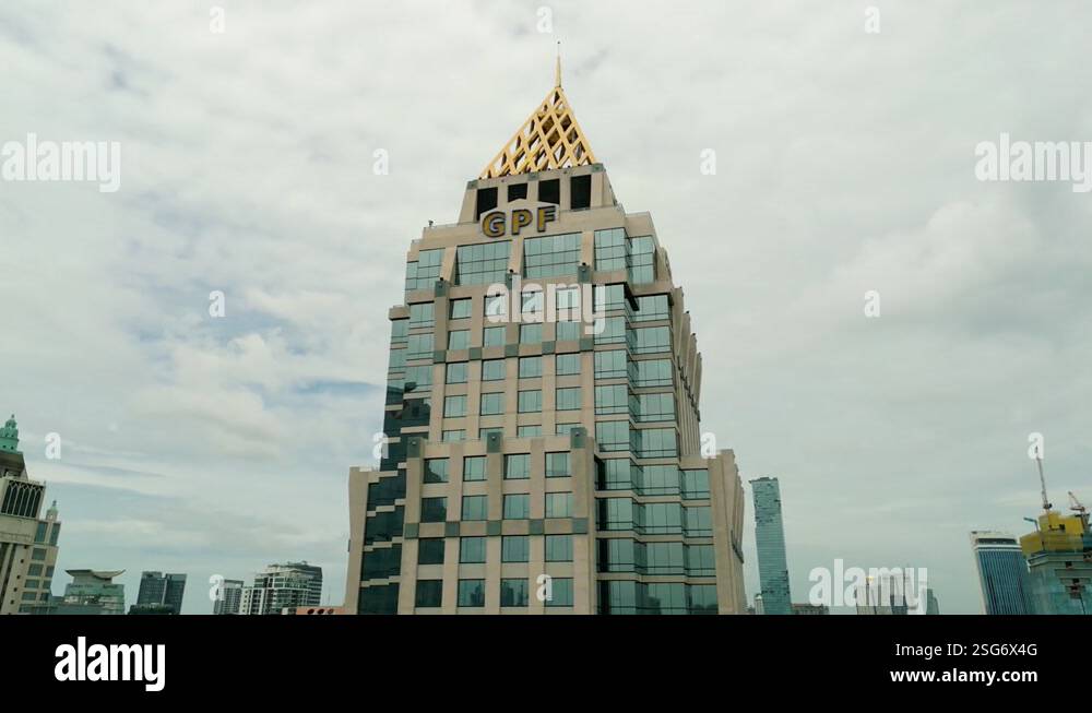 4K Cinematic urban drone footage of an aerial view of buildings and ...