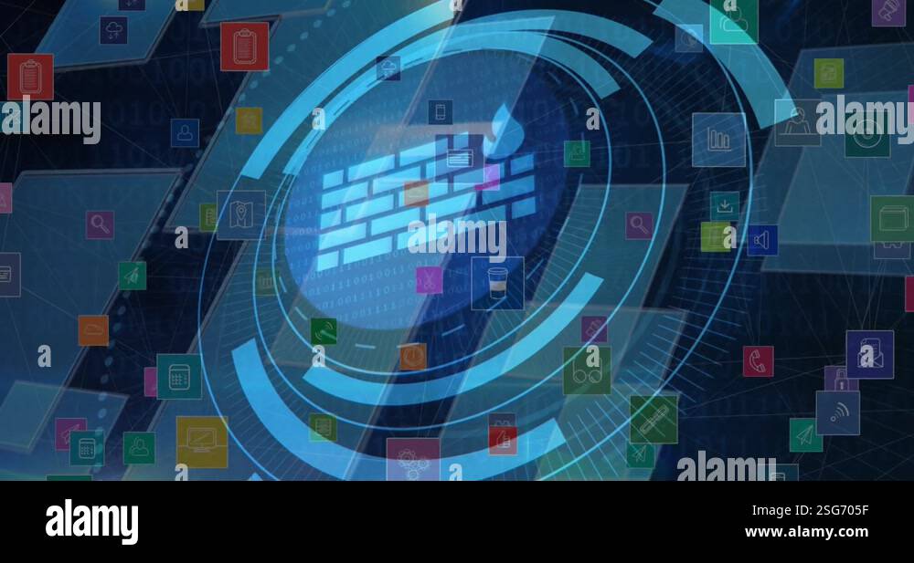 Animation wall icon data processing Stock Videos & Footage - HD and 4K ...