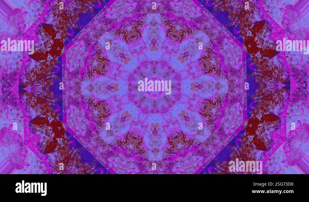 Illusionary Surrealistic Mandala Substancion. Moving endless mandala ...