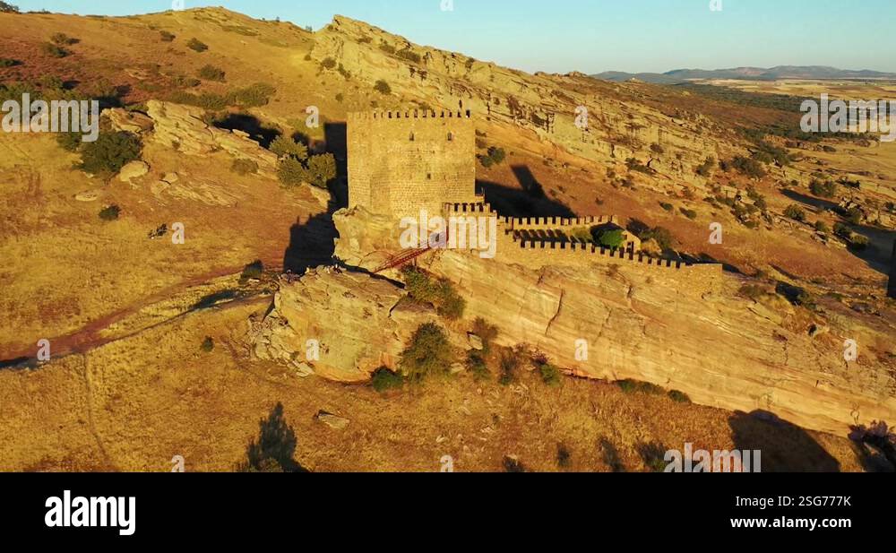 Castle Of Zafra. 12th-Century Castle Built In Sierra de Caldereros ...