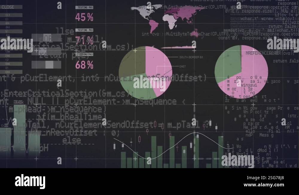 Animation of statistical data processing over grid network against ...
