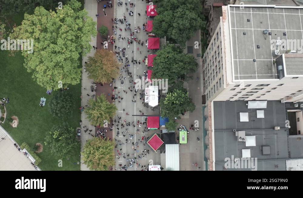 People attending Taste of Madison food festival in Madison, Wisconsin ...
