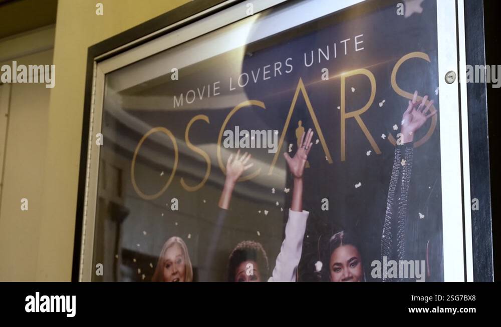A Poster Advertisement for the 2021 Oscars Posted Outside the Dolby ...