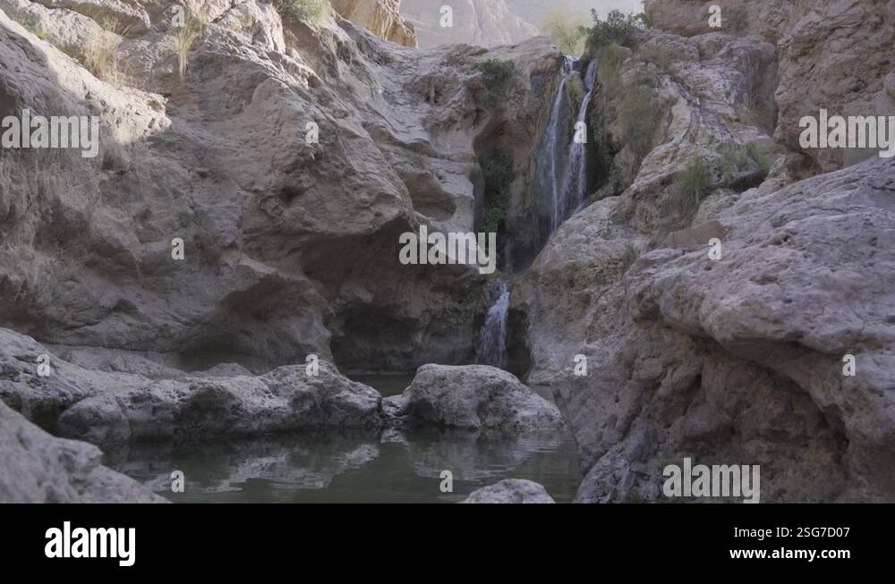 Inside Wadi Tiwi And Waterfall, Oman Stock Video Footage - Alamy