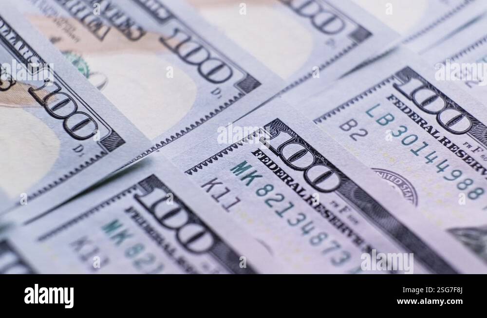 100 american dollar bills. Calculation of 100 american bill banknotes ...
