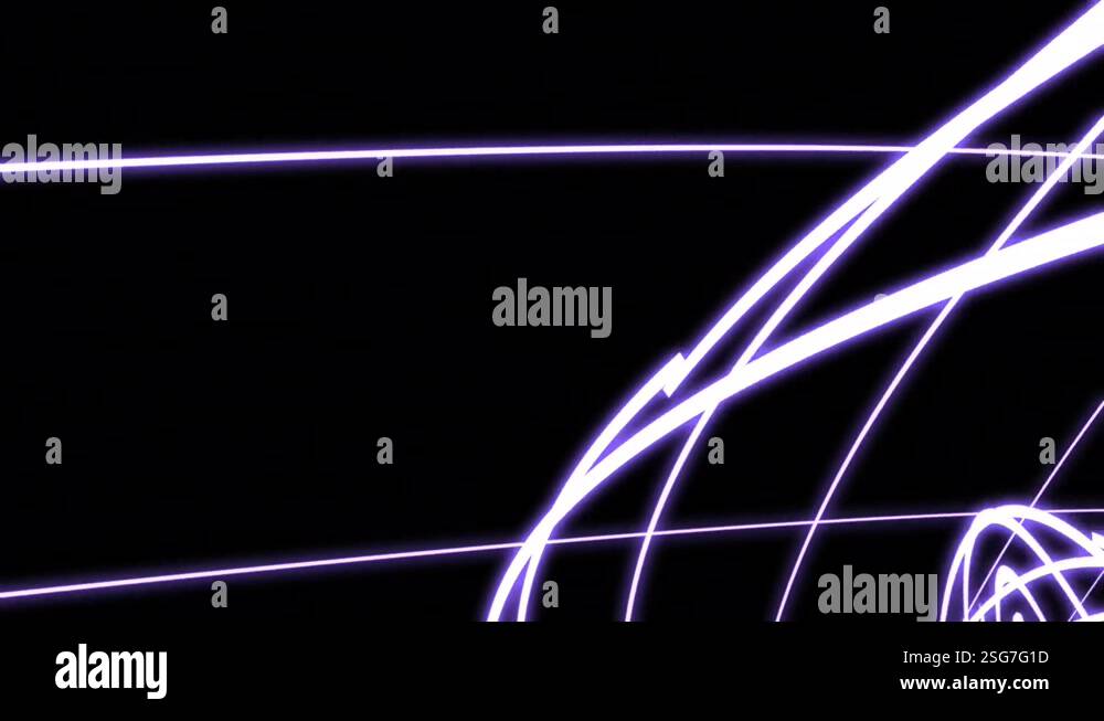 3D Streamline Drawing Purple Bold VJ Loop 05 Animation Background Stock ...