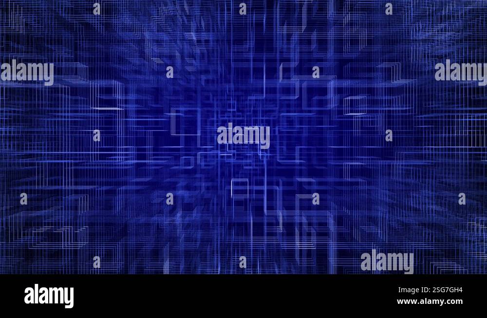 Blue 3D Circuit Geometries Loop Forward Animation Background Stock ...