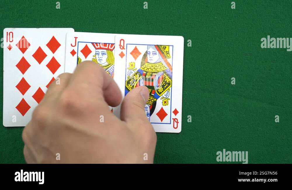 Royal flush of five cards in the casino, Royal flush is the largest ...