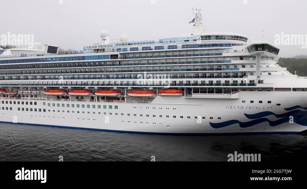 Ketchikan Alaska rain cruise ship dock part 9 4K R114 Stock Video ...