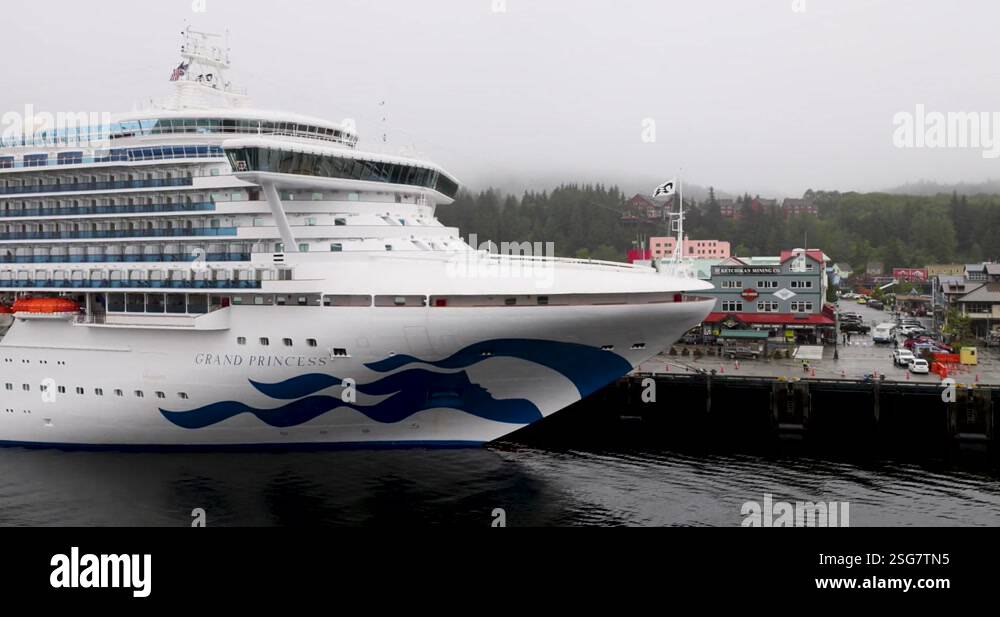 Ketchikan Alaska rain cruise ship dock part 11 4K Stock Video Footage ...