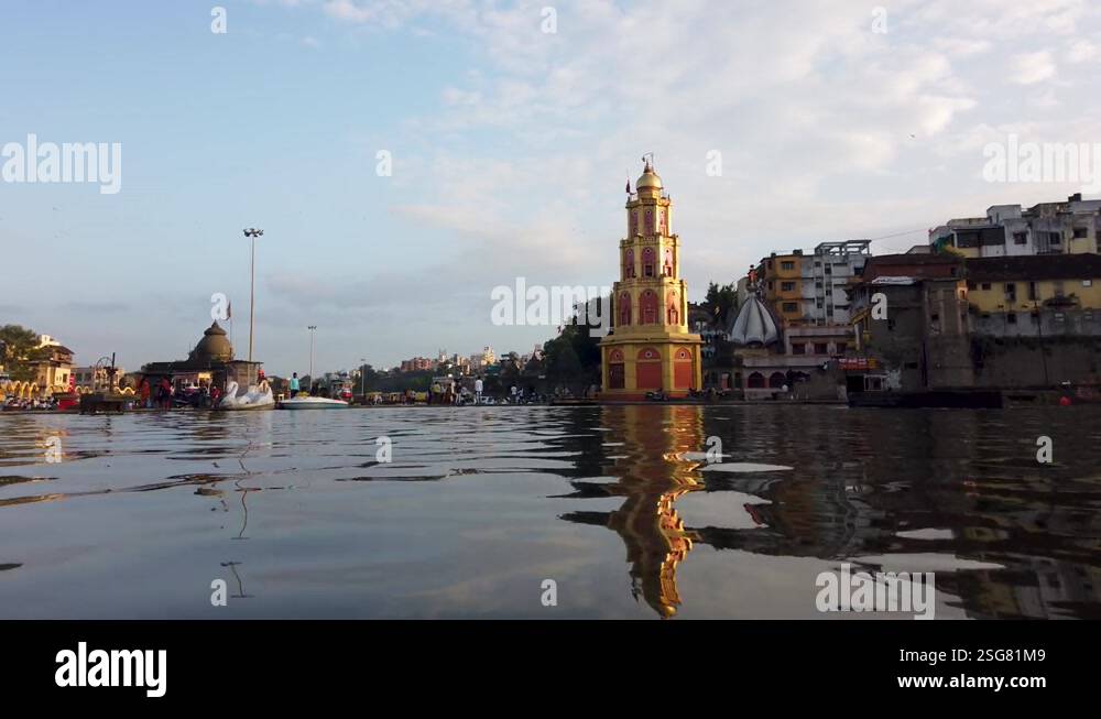 Sri Yashwant Maharaj Samadhi Hindu Temple With Reflection In Gandhi ...