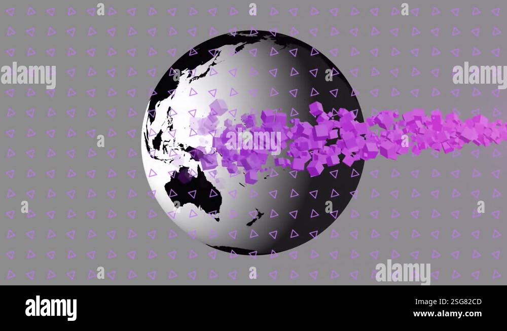 Animation network connections rotating globe Stock Videos & Footage ...