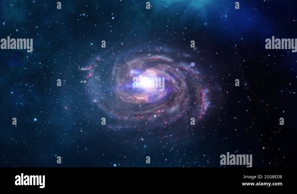 view of galaxies that exist and rotate in the great universe Stock ...