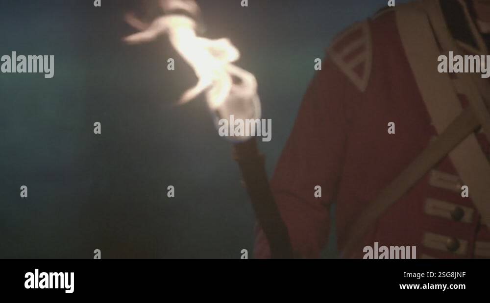 Napoleonic era British Soldier Holding a Torch - War of 1812 - Burning ...