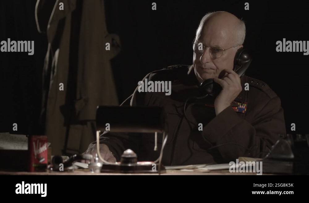 WW2 General George S. Patton in command at a Desk in Europe - Actor ...