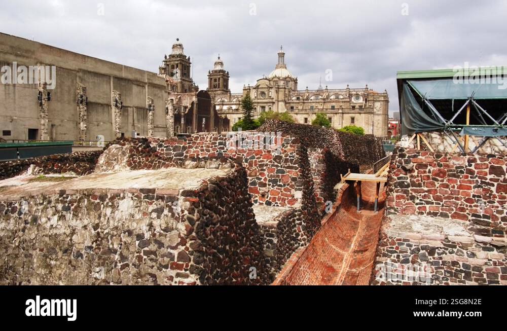 Ancient Aztec Civilization Major Temple Templo Mayor Mexico City ...