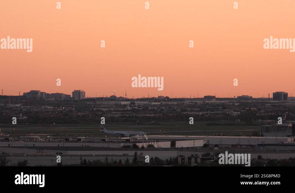 View of the plane being prepared for exiting the runway and taking off ...