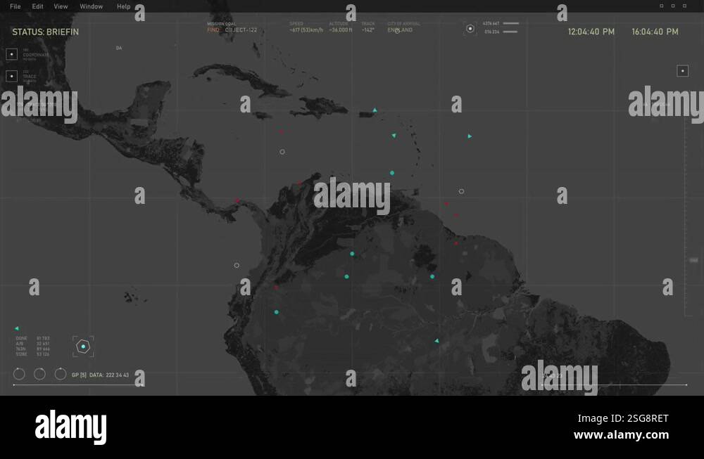 Secret Surveillance Mission Interface Monitoring Aircraft Target In The ...
