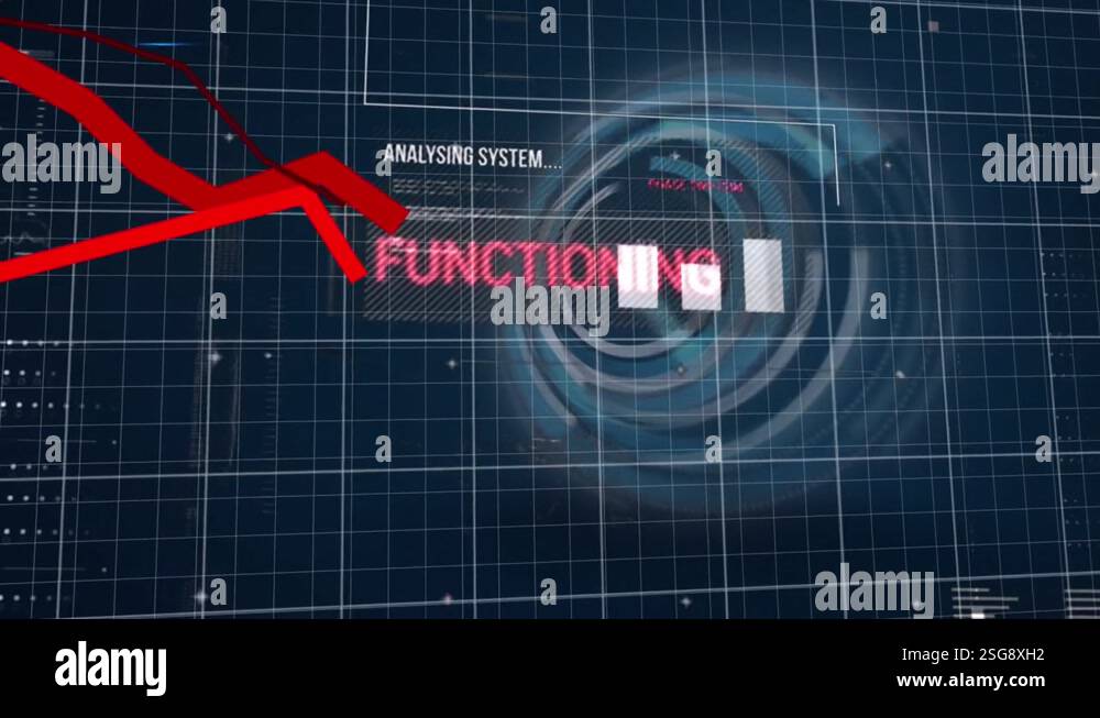 Animation of downgrading line graph with maps and programming language over Stock Video Footage ...