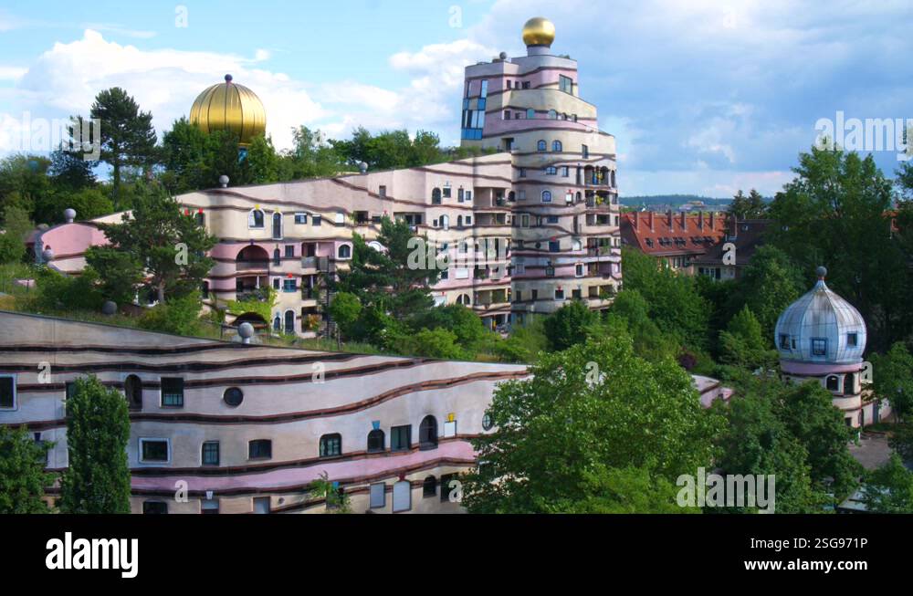 Famous colorful Forest Spiral Waldspirale Darmstadt Hundertwasser ...