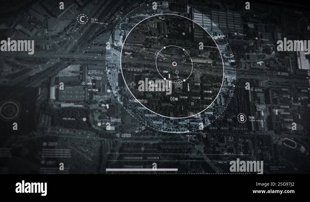 Surveillance system has detected the area of the target location in the ...