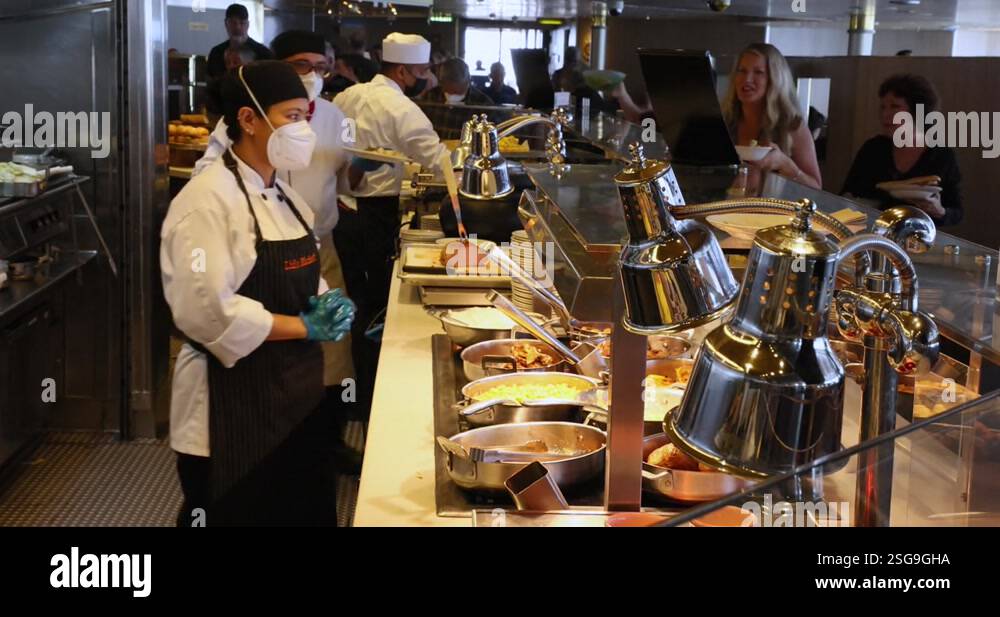 Cruise ship food buffet lunch passengers 4K Stock Video Footage - Alamy