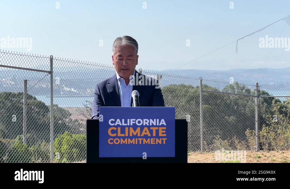 4K HD video of Al Maratsuchi speaking at Climate Commitment Press Conf Stock Video Footage - Alamy