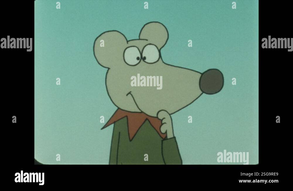 1990s: Mouse in a costume crosses his arms. Three mouse boys outside ...