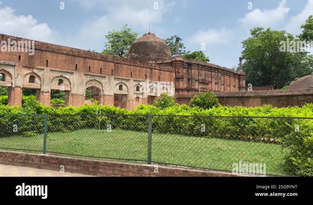 The ruins of Kadam Rasul Masjid are located in Gaur, West Bengal, India ...