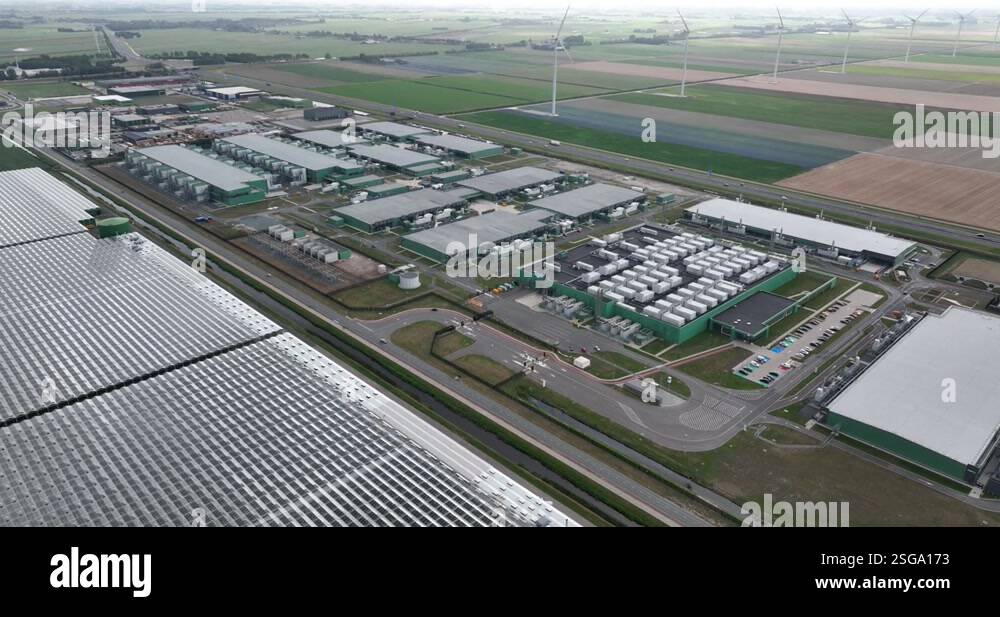 Datacenter computing center in Hollands Kroon. Data technology ICT ...