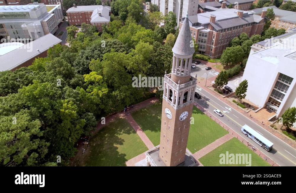 Moorehead Patterson Bell Tower aerial on unc chapel hill campus Stock ...