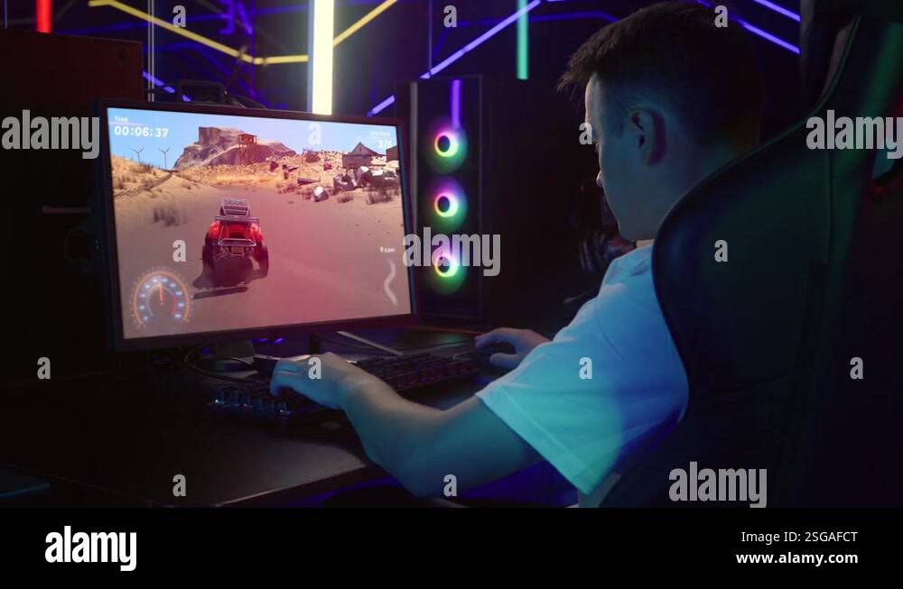 Gamer Loses In Video Game Car Race Level By Driving With Lack Of Speed ...