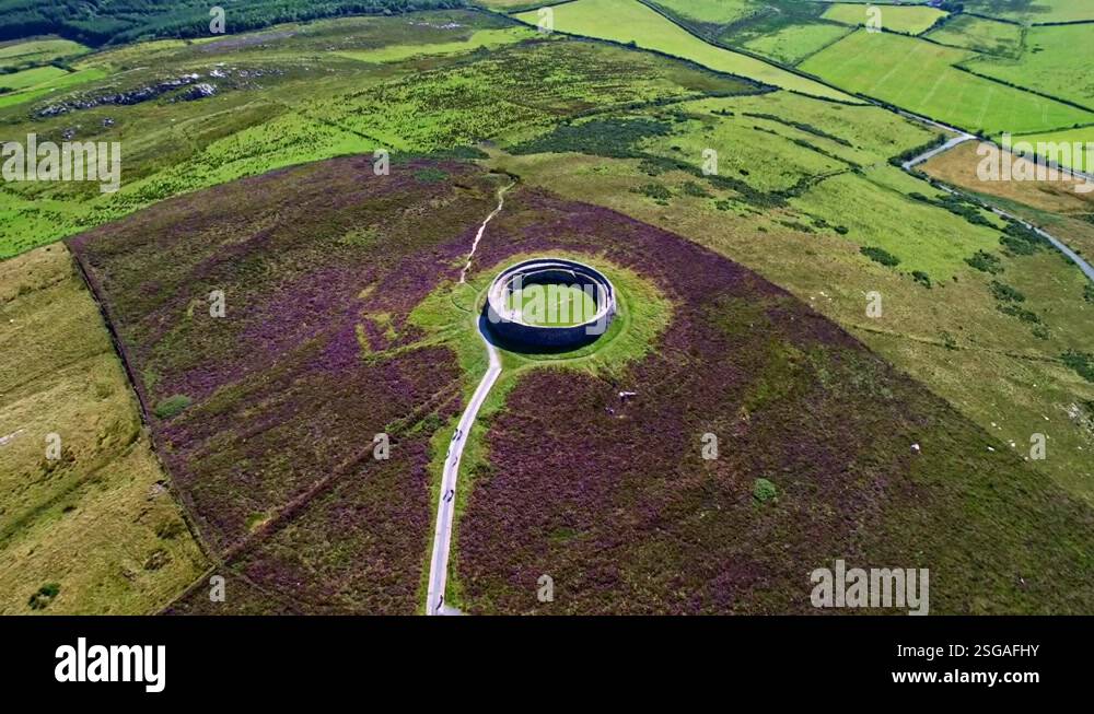 Grianan of Aileach, Donegal, Ireland Stock Video Footage - Alamy