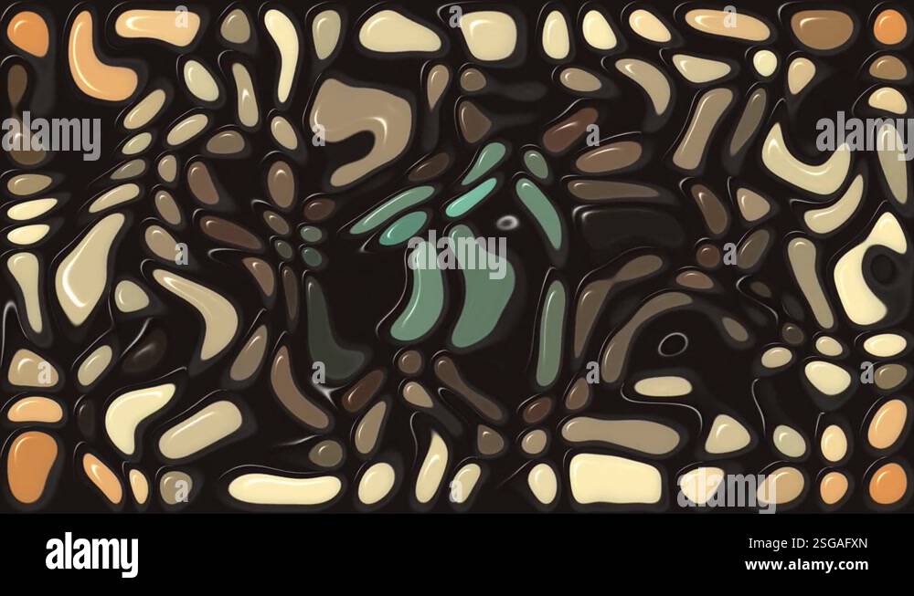 Retro 1970s Psychedelic Morphing Liquid Shapes Background Stock Video ...