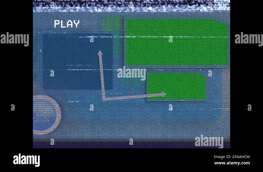 Animation of interference over media icons and diagram Stock Video ...