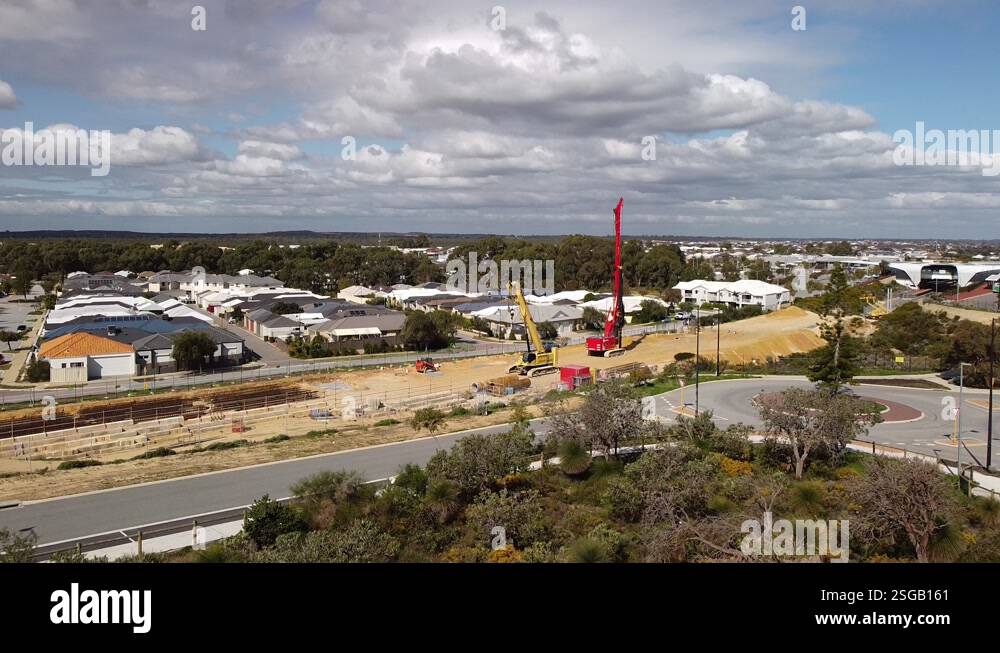 Yanchep Rail Extension Aerial View Near Butler Station Perth, Australia ...