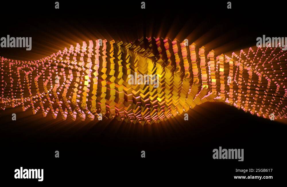 Abstract background 3D animation shiny futuristic object transforming ...