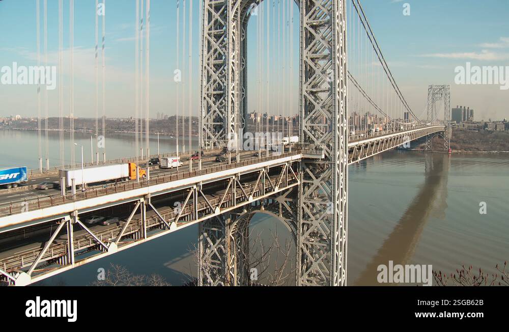 George Washington Bridge Traffic 2 Stock Video Footage - Alamy