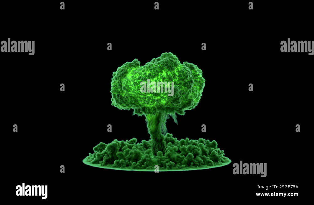 Nuclear bomb explosion mushroom cloud. Nuke. Atomic blast alpha 4K ...