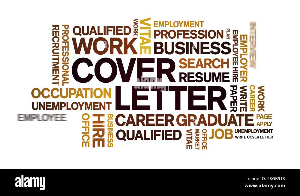 Cover Letter animated word cloud,animation tag kinetic typography ...