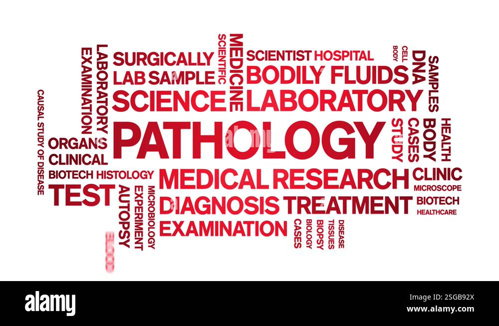 Pathology animated word cloud,animation tag kinetic typography seamless ...