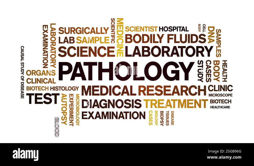 Pathology animated word cloud,animation tag kinetic typography seamless ...