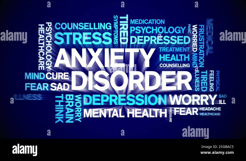 Anxiety Disorder animated word cloud,animation kinetic typography ...