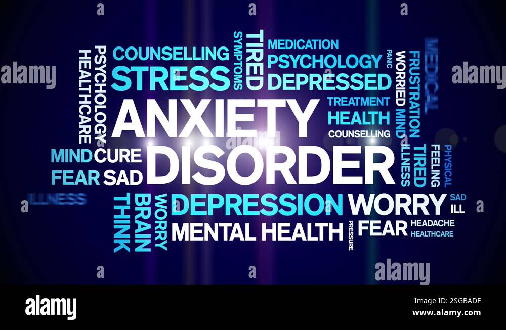 Anxiety Disorder animated word cloud,animation kinetic typography ...