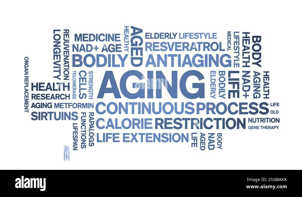 Aging animated word cloud,animation tag kinetic typography seamless ...