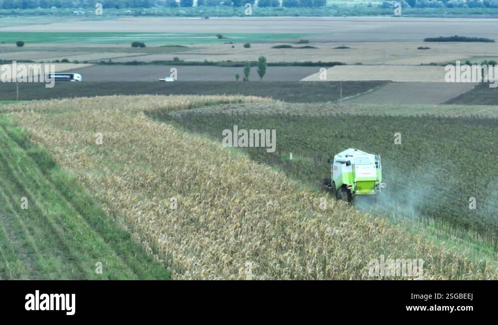 Claas harvester cutting field Stock Videos & Footage - HD and 4K Video ...