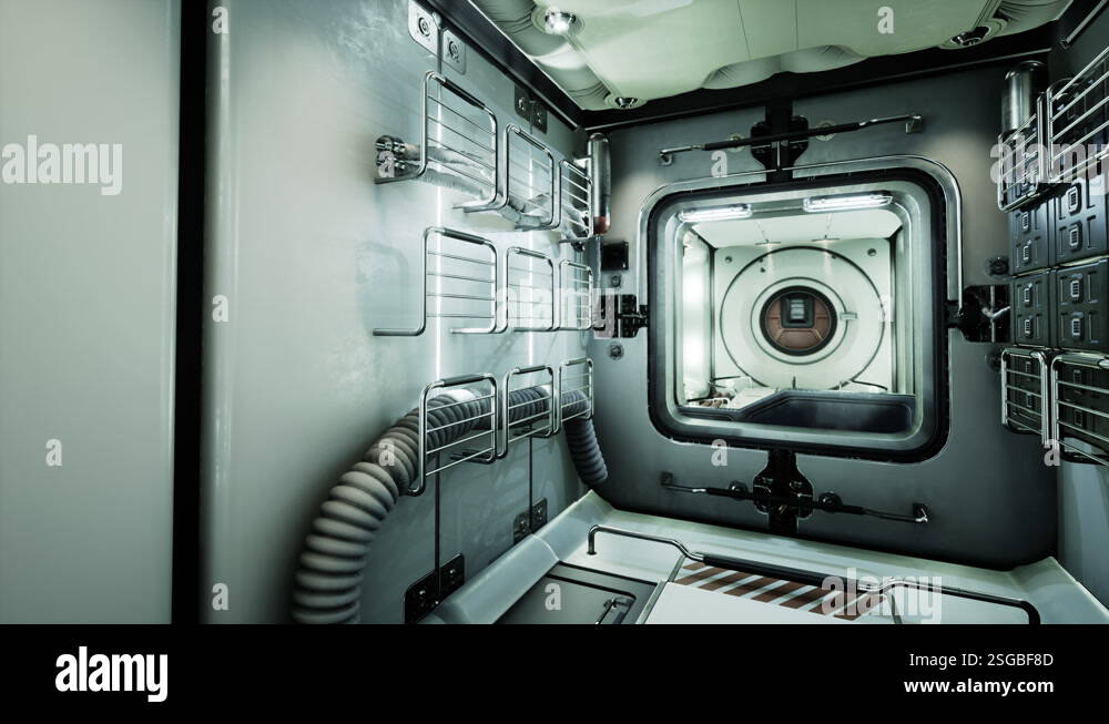 interior of futuristic internation space station Stock Video Footage ...